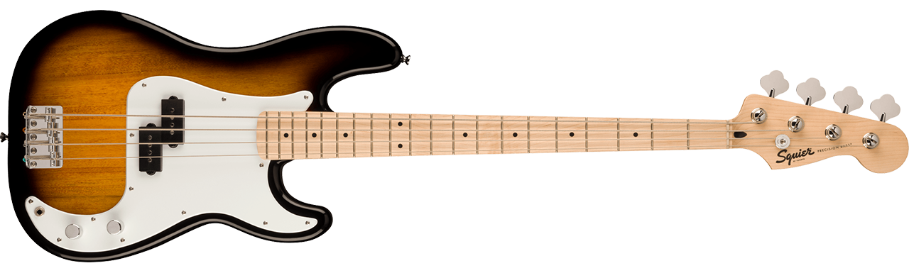 Squier Sonic Precision Bass, Maple Fingerboard, White Pickguard, 2 ...