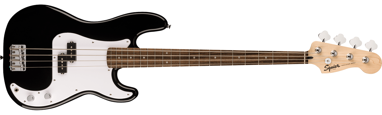 Squier Sonic Precision Bass, Laurel Fingerboard, White Pickguard, Black ...
