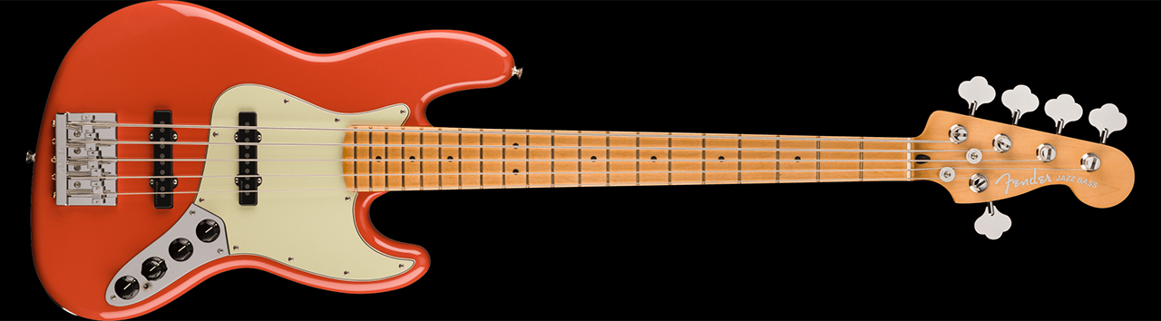Fender Player Plus Jazz Bass V - Fiesta Red LN134219 - 0147382340 | SCAN UK