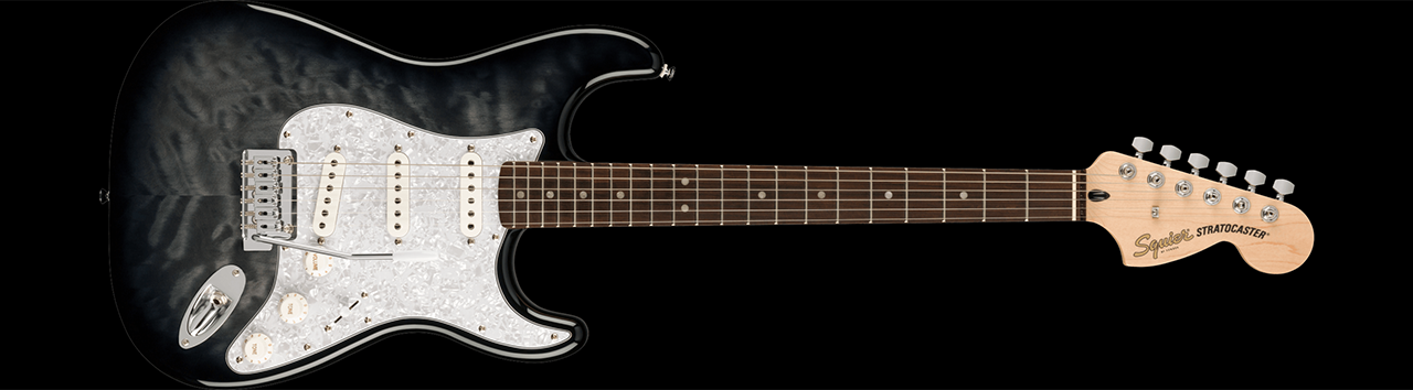 Squier FSR Affinity Series Stratocaster QMT, Black Burst LN134660 ...