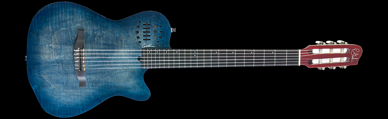(B-Stock) Godin ACS Nylon with Gig Bag - Denim Blue Finish LN111113 ...