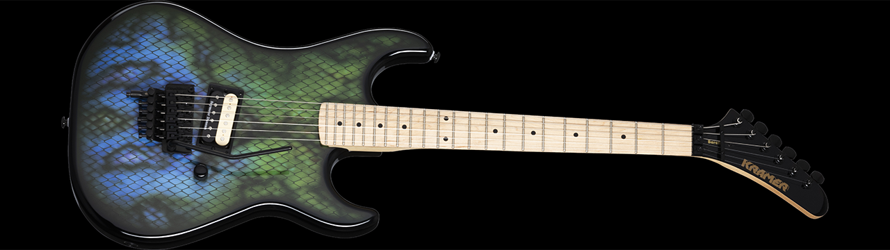 Kramer Baretta Viper Guitar - Snakeskin Green Blue Fade LN129842 ...