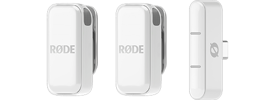 Rode Wireless Micro Ultra-Compact Wireless Microphone, USB-C (White ...