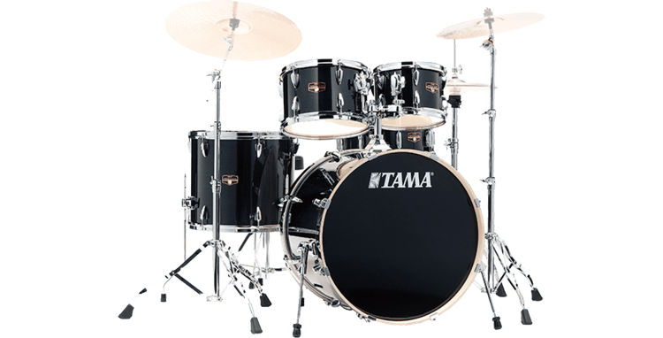 Tama Imperialstar 5 Piece Shell Pack Wood/Bass Hoops Hairline Black ...