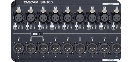 Tascam SB-16D 16-in/16-out Dante Stage Box LN137195 | SCAN UK