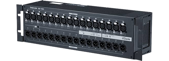 Tascam SB-16D 16-in/16-out Dante Stage Box LN137195 | SCAN UK