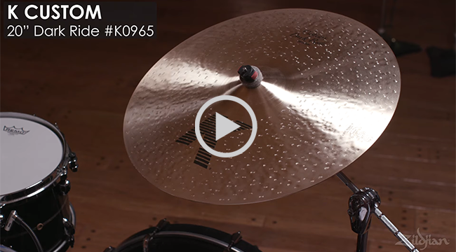Zildjian 20" K Custom Dark Ride Cymbal LN132075 - K0965 | SCAN UK