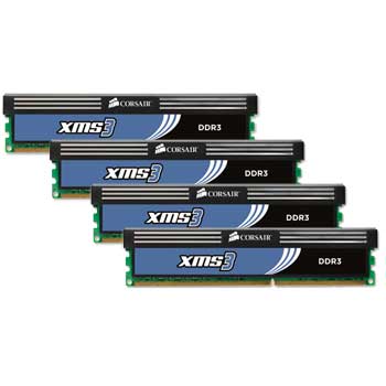 Corsair Memory XMS3 Classic 8GB DDR3 1333 Mhz CAS 9 Quad Channel ...