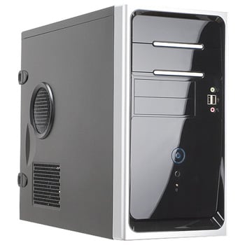 Inwin EM020, Black/Silver, micro-ATX Mini Tower Case, Screwless with ...