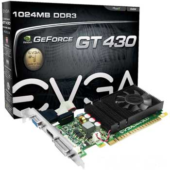 EVGA 1GB GeForce GT 430 DDR3 NVIDIA Graphics Card LN35845 - 01G-P3-1430 ...