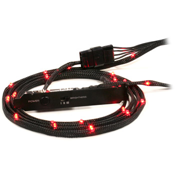 NZXT Red LED Cable Braided Black Cable 2M with Red LED's LN37021 - CB ...