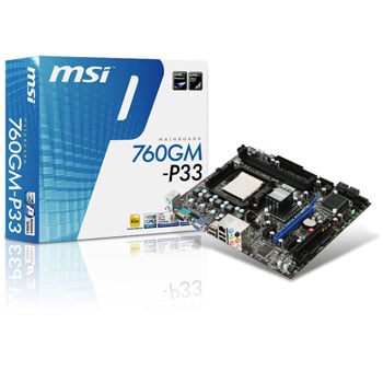 MSI 760GM-P33 AMD 760G AM3 Motherboard LN38733 | SCAN UK