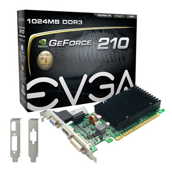 EVGA GeForce G 210 Graphics Card - 1GB LN39218 - 01G-P3-1313-KR | SCAN UK