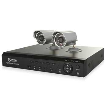 Storage Options 4 Channel CCTV 500GB Network DVR + 2 Cameras LN40192 ...