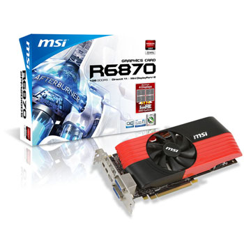 MSI HD 6870 OC AMD Radeon Graphics Card - 1GB LN41022 - R6870-2PM2D1GD5 ...