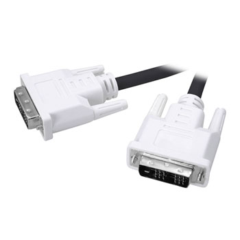 Scan 2 Metre DVI-D Monitor Cable - White LN42287 - CDL-DV06 | SCAN UK
