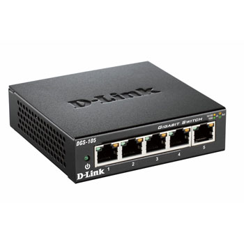 D-Link Metal Gigabit mini 5 port Switch DGS-105/B LN43636 | SCAN UK