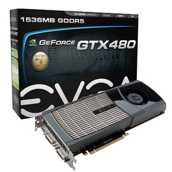 EVGA NVIDIA GTX 480 Graphics Card - 1536MB LN43841 - 015-P3-1480-KR ...