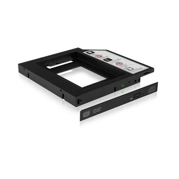 ICY BOX Laptop Optical Bay to 2.5" SSD/HDD w/ USB Cable LN44470 - IB ...