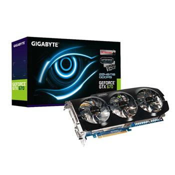 Gigabyte GeForce GTX 670 Windforce 3X NVIDIA Graphics Card - 2GB LN44995 - GV-N670OC-2GD | SCAN UK