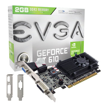 EVGA GeForce GT 610 Low Profile Graphics Card - 2GB LN45262 - 02G-P3 ...