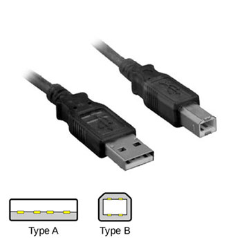 Scan Black USB 2.0 Printer Cable - 3 Metre LN46142 - USB002 | SCAN UK