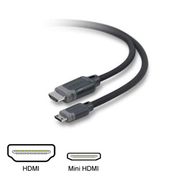 Belkin PureAV Mini HDMI Cable - 1 Metre LN46125 - AD22303qn1M | SCAN UK