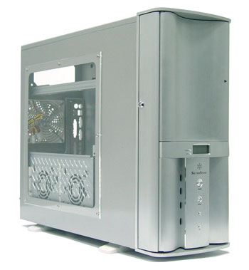 SilverStone TJ05S-X Silver Aluminum Front Full Tower Case with Side ...