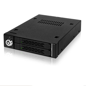 Full Metal 2 x 2.5” SATA Hard Drive or SSD Mobile Rack in 3.5” Device ...