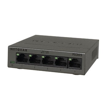 Netgear Fast Ethernet 5 Port Switch 10/100 - FS305-100UKS LN48936 | SCAN UK
