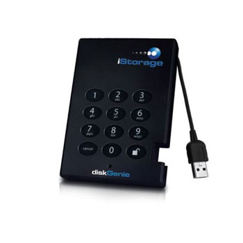 iStorage IS-DG-256-500 diskGenie 256-bit 500GB External Hard Drive ...