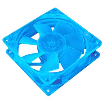 Akasa AK-176BL-S 80mm Blue UV Reactive Fan, Lo-noise LN10638 | SCAN UK