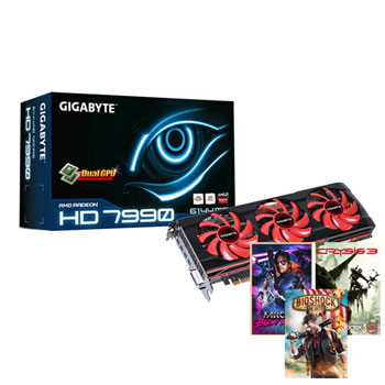 Gigabyte HD 7990 AMD Radeon Graphics Card - 6GB LN50766 - GV-R799D5-6GD ...