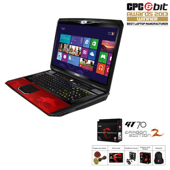 MSI GT70 2OD Dragon Edition 2 Extreme 17.3" 4GB GTX 780M Windows 8 Gaming Laptop LN50834 | SCAN UK