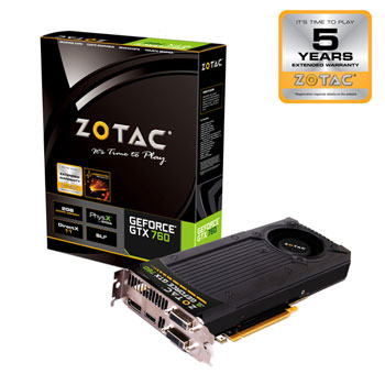 Zotac GeForce GTX 760 2GB Nvidia PCI Express Graphics Card LN51628 - ZT ...
