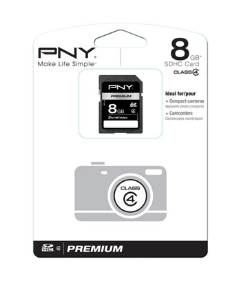 PNY 8GB Class 4 Micro SD Memory Card + Adaptor LN51994 - SDU8G4PRE-EF ...