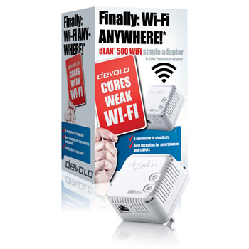 devolo Built-in WiFi Poweline / homeplug 500Mbps 9078 LN52199 | SCAN UK