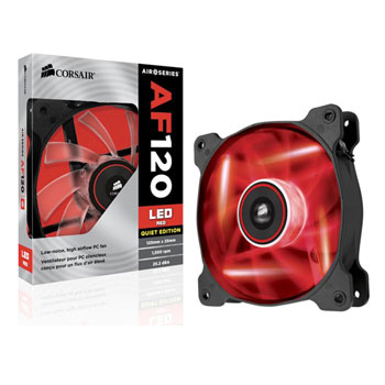 Corsair AF120 Fan - Red LN53763 - CO-9050015-RLED | SCAN UK