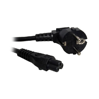 Scan 2m Black Clover Leaf Euro Plug Mains Lead EU Plug (Mickey Mouse ...