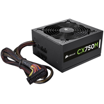 Corsair CX750M 750W Hybrid Modular Power Supply (PSU) ErP/EuP *Factory ...