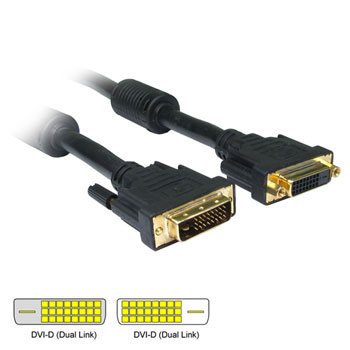 Scan Dual Link DVI-D Monitor Extension Cable - 2 Metre LN57022 - CDL ...