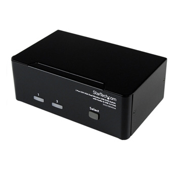 StarTech 2 Port DVI VGA Dual Monitor KVM Switch LN57237 - SV231DDVDUA ...