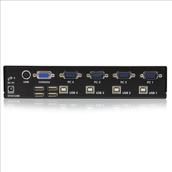 StarTech 4 Port VGA USB KVM Switch with Hub LN57318 - SV431USB | SCAN UK