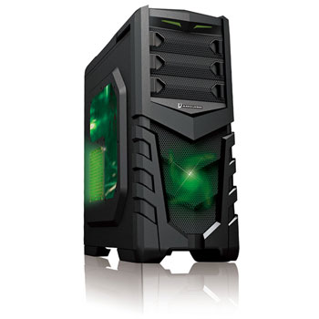 CiT Vanquish Green PC Gaming Case LN59345 - VANQUISH GREEN | SCAN UK