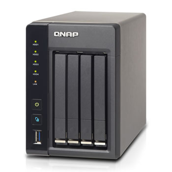 4 Bay SATA NAS Enclosure Qnap SS-453 Pro with Quad Core CPU + Gigabit ...