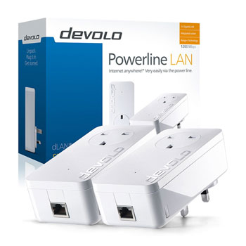 Devolo Gigabit HomePlug Devolo Powerline Starter Kit 1200mbps LN60249 ...
