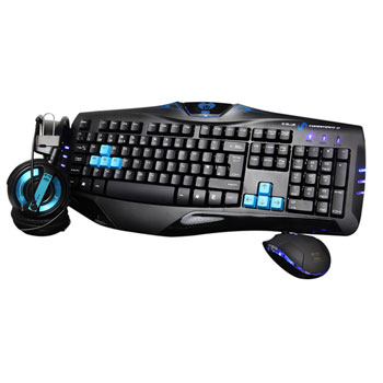 E-Blue Cobra Bundle Gaming Keyboard Mouse & Headset - Blue LN60674 ...