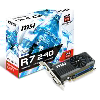 MSI R7 240 Low Profile AMD Radeon Graphics Card - 4GB LN60756 - R7 240 ...