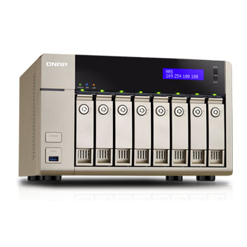 Qnap 8 Bay NAS Storage Box with Dual Gigabit Lan, USB 3.0 from QNAP ...