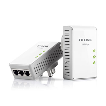200 Mbps TP-LINK AV200 3 Port Mini Powerline Adapter Starter Kit ...